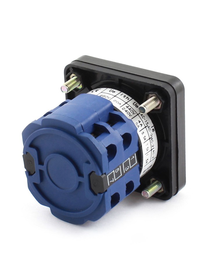 Panel Mount 4-Position 2Pole Rotary Selector Changeover Switch 660V 20A ...