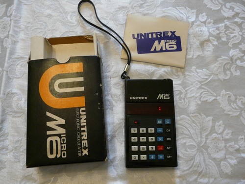 Unitrex Micro 6 Electronic Calculator w/ Box & Manual Vintage 70s Made ...