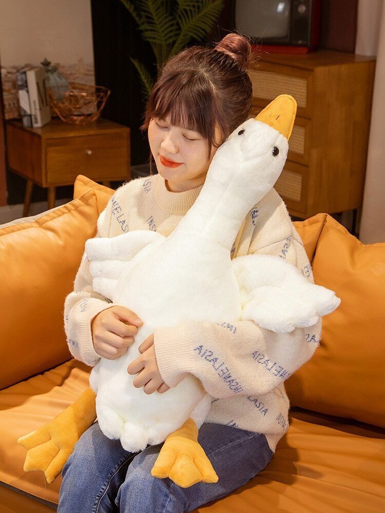 Huge Goose Plush Toys Big Duck Doll Stuffed Animal Sleeping Pillow ...