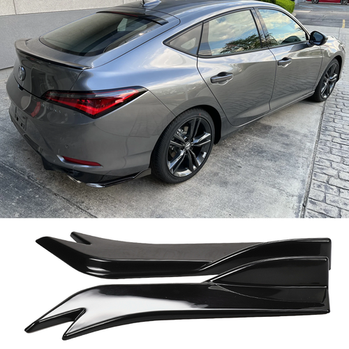 Glossy Black Rear Bumper Diffuser Splitter Canards For Acura Integra ...