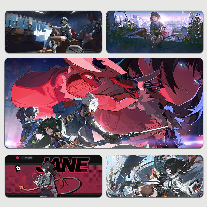 Zenless Zone Zero Large Waterproof Mouse Pad Cosplay Jane Doe Table Mat ...