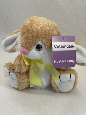 CVS Easter Hoster Bunny Rabbit Cottondale Apricot Plush w Yellow Ribbon ...
