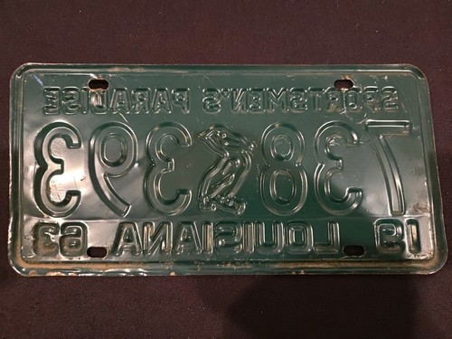1963 Loisiana "Sportsmen's Paradise" License Plate | eBay