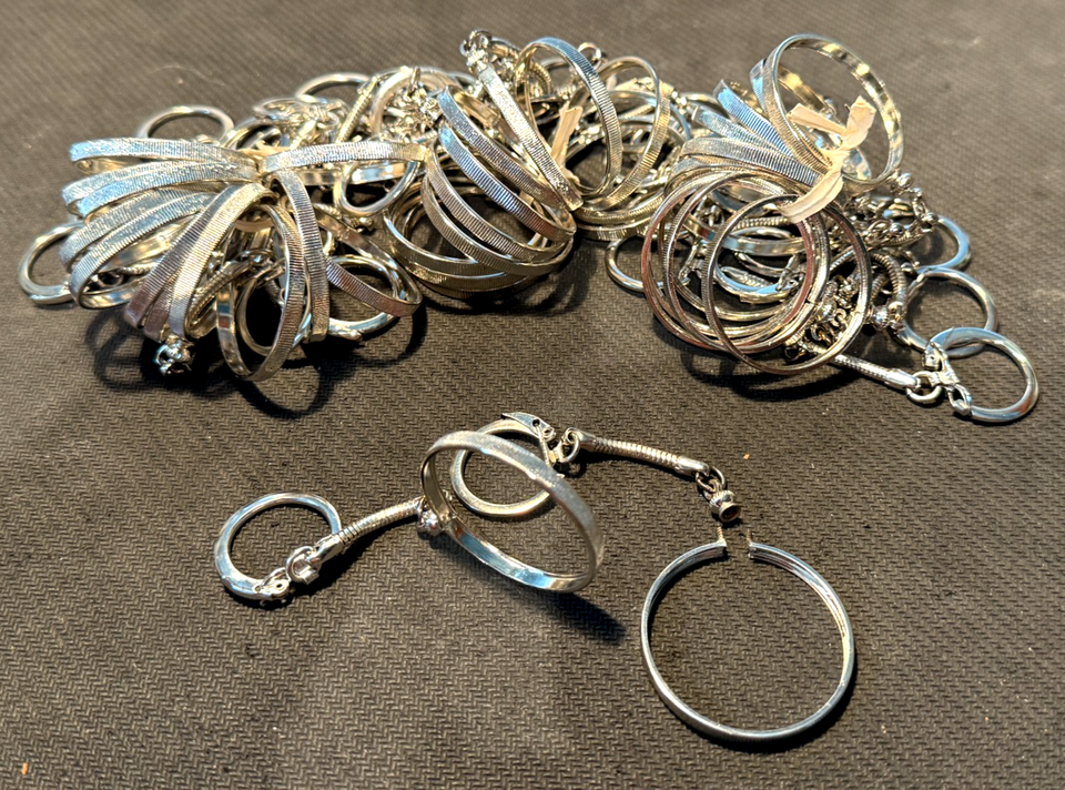LOT OF (36) ~ 36-MM BEZEL KEYCHAIN COIN or MEDAL HOLDERS (Stainless ...