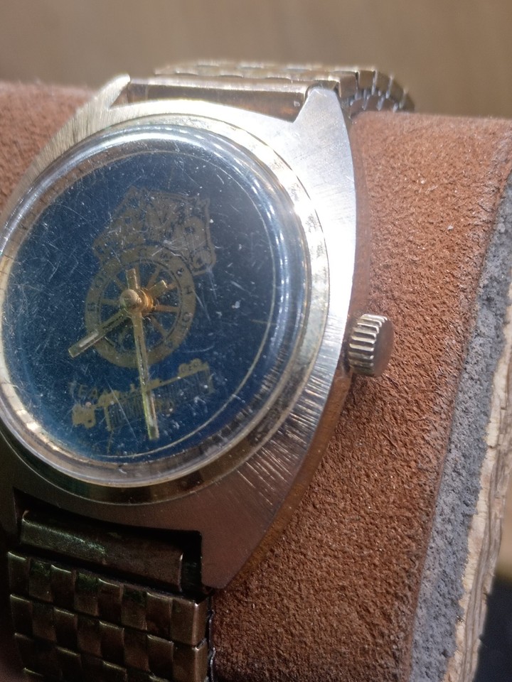 Vintage Josmar Mechanical 17 Jewel Teamsters Watch Moving Truck Working ...