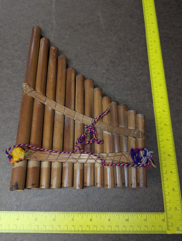Handmade Bamboo Pan Flute 13-Pipe Traditional Peruvian Musical ...