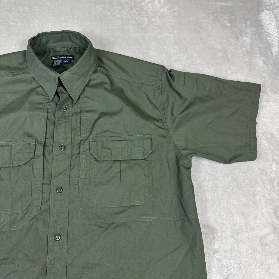 511 Tactical Shirt Mens Large Green Taclite Pro Vented Ripstop Military ...