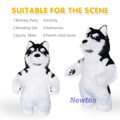 Husky Dog Inflatable Mascot Costume Suit Funny Suit Costume Party ...