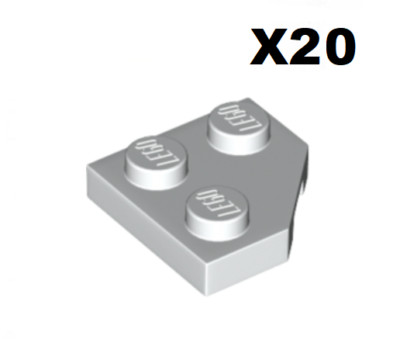 Lego ® Lot 20 Plaque Angle Aile Blanc 2x2 Plate Corner 45 ° White 26601 ...