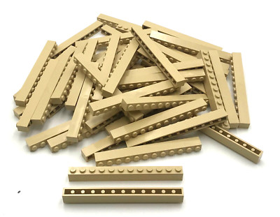 Lego 50 New Tan Bricks Building Blocks 1 x 12 Stud Pieces | eBay