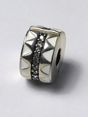 Authentic Pandora Charm, Sparkling Jagged Lines Clip, #798067CZ | eBay
