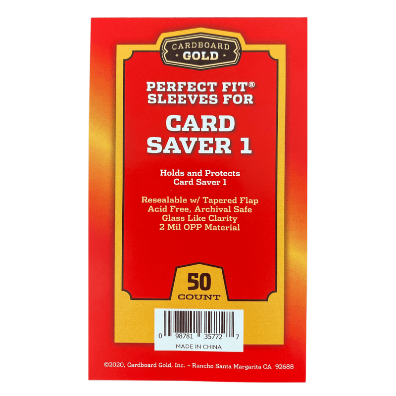 Cardboard Gold Perfect Fit Sleeves PSA Beckett 20pt 75pt Toploader Card ...