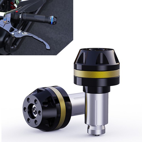 Pair Motorcycle Scooter Handle Handlebar Grips Bar End Cap Plugs Slider ...