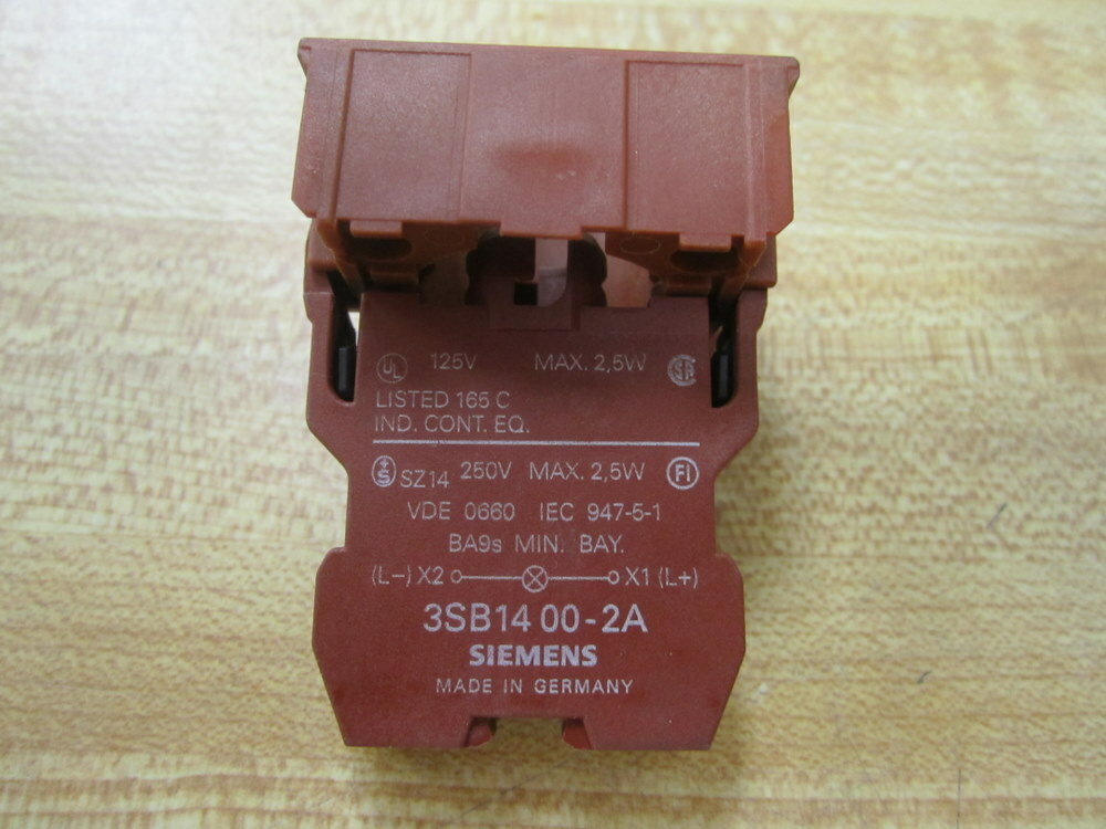 Siemens 3SB1-400-2A Lamp Holder 3SB14002A 3SB1400-2A With Base (Pack of ...