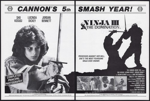 NINJA III: Domination - Orig. 1984 Trade AD/ ADVERT_ Lucinda Dickey ...