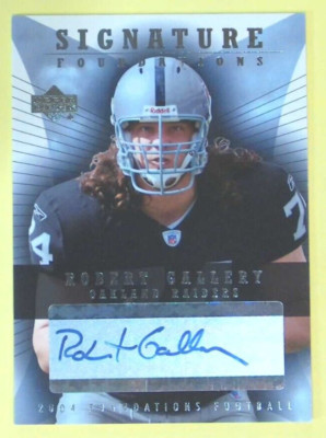 FB Robert Gallery 2004 Upper Deck Foundations Signature Foundations # ...