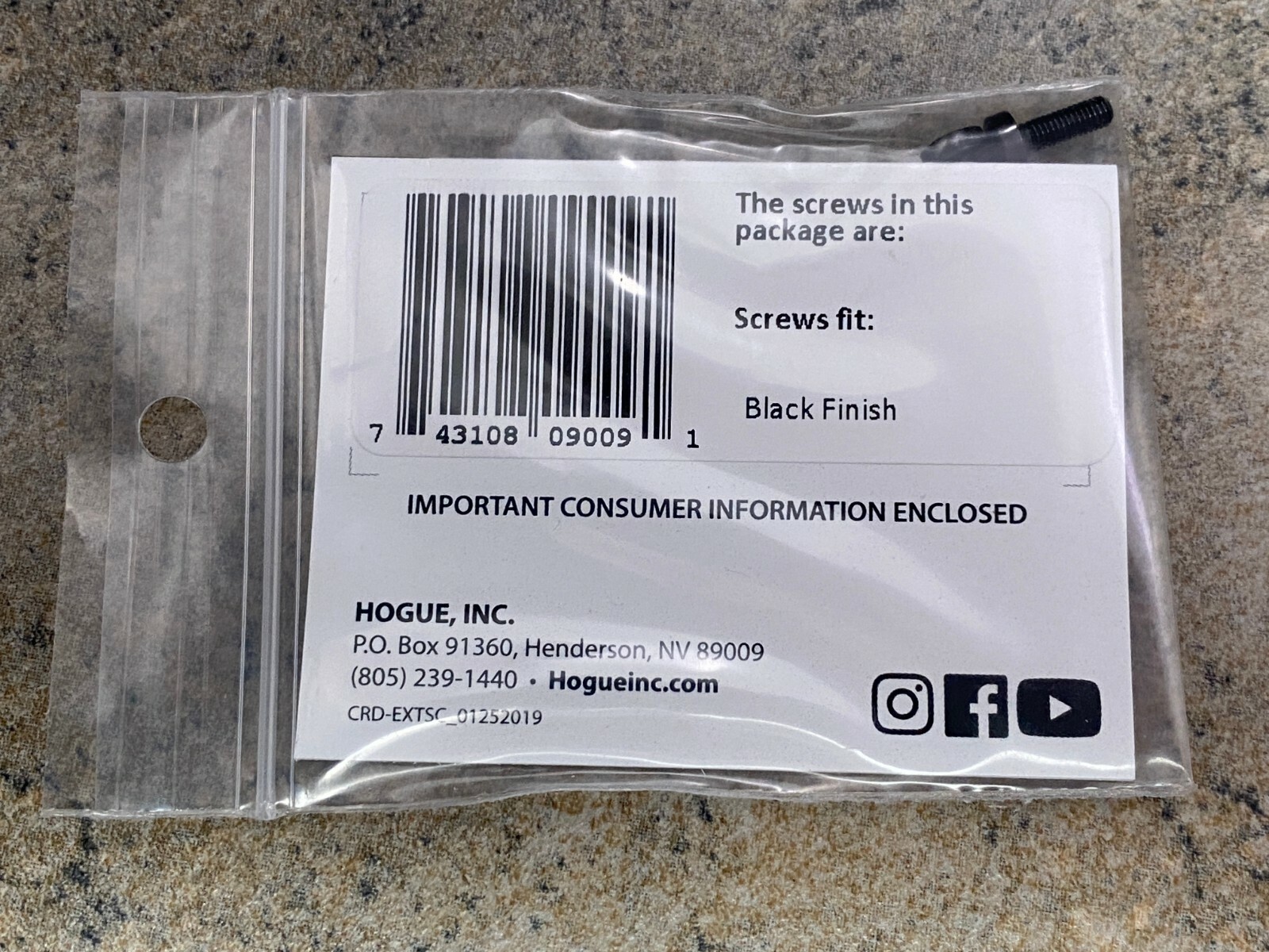Hogue Grip Screws for Hi-Power Set of 2 Black 09009 Hex Head | eBay