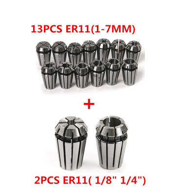 15PCS ER11 Spring Collet Set For CNC Engraving Machine & Milling Lathe ...