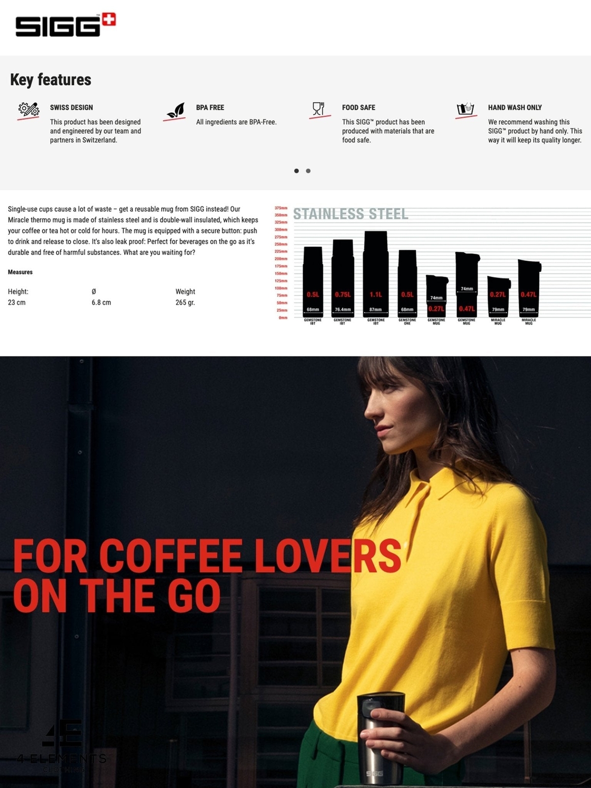 SIGG - Travel Mug Miracle Brushed 0.47L | eBay UK