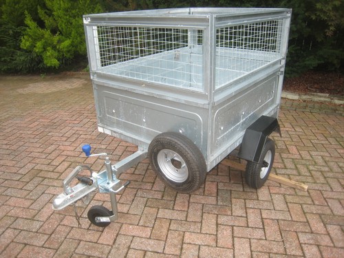 Erde 122 trailer,Mesh extensions,High cover,Jockey wheel,Spare wheel ...