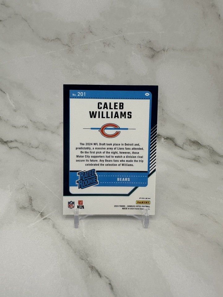 2024 Panini Donruss Optic - Caleb Williams - Rated Rookie Purple Shock ...