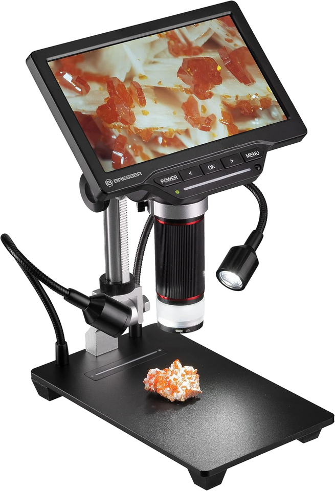 Microscopio Digitale 2L Con Luce Regolabile, Wi-Fi, Schermo LCD a ...