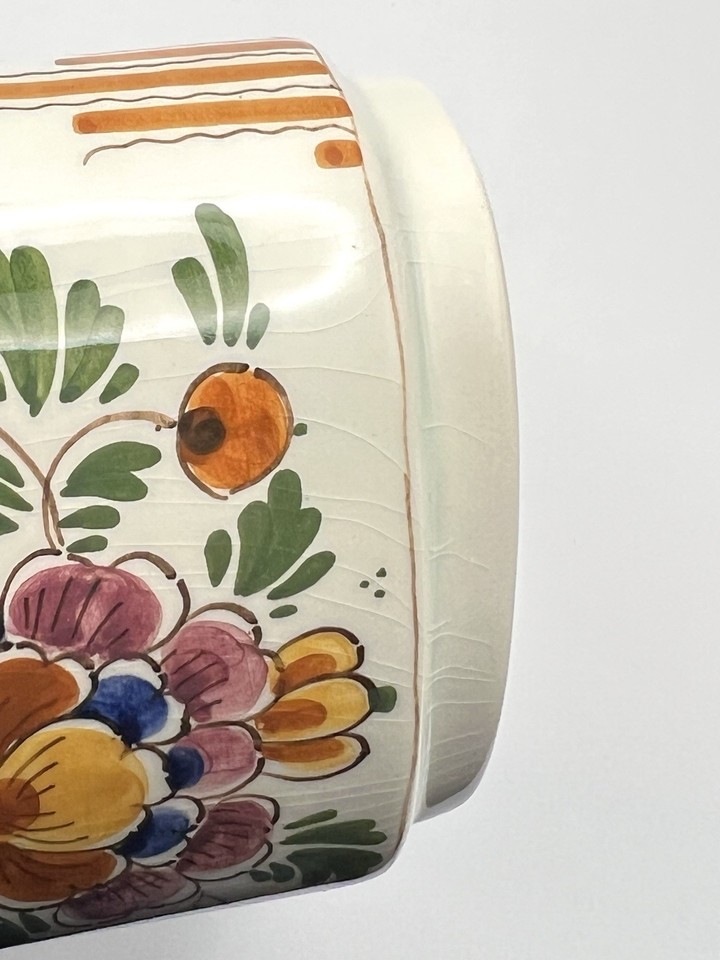 Delft Polychrome Hand-Painted Floral Oval Jar with Lid | eBay