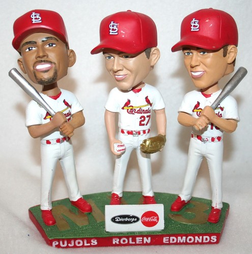 St Louis Cardinals MV3 Bobblehead Albert Pujols Scott Rolen Jim Edmonds ...