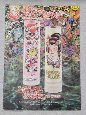 2009 Magazine Advertisement Page Ed Hardy Love & Luck For Women Perfume ...