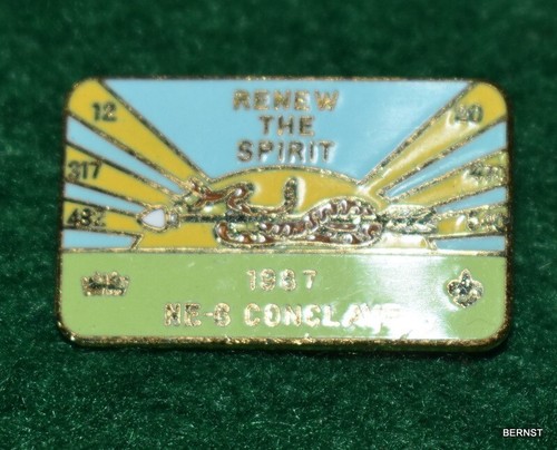 VINTAGE BOY SCOUT HAT PIN - ORDER OF THE ARROW - 1987 NE-6 CONCLAVE | eBay