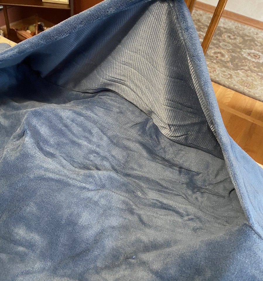 Sunbeam Electric Heated Cozy Toes Throw 50"X60" Blue / Flannel Colored ...