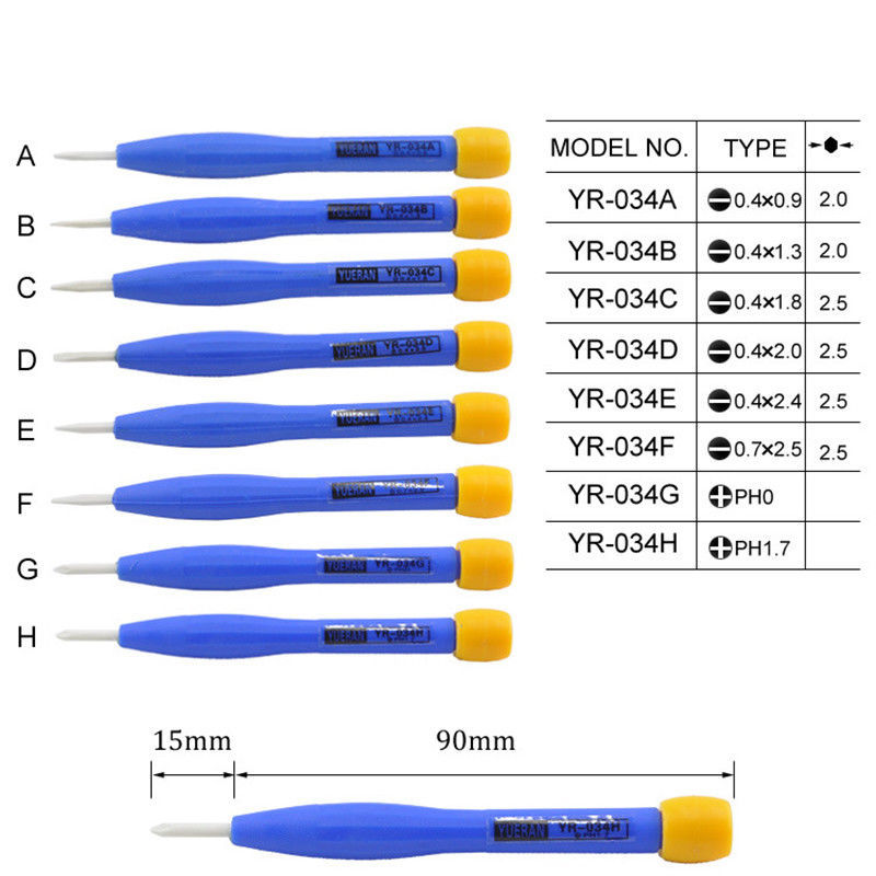 8x Adjust Frequency Screwdriver Anti-static Plastic Ceramic Set Hand ...