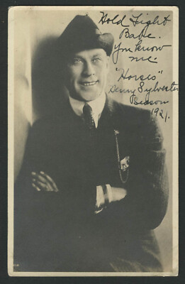1921 Signed RPPC Real Photo Postcard Actor HENRY SYLVESTER in Show ...