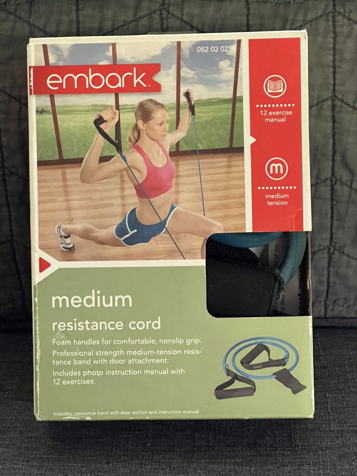 Embark Resistance Cord/Band Medium Tension w/Exercise Manual& Door ...