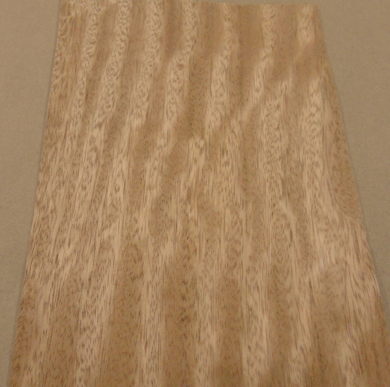 Mahogany Figured Ribbon Bosse Ekop wood veneer 7" x 10" raw no backing ...