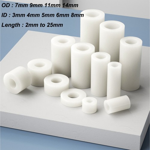 ABS Plastic Round Spacers White Nylon Spacer Column OD 7mm 9mm 11mm ...