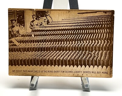1918 WW1 Overseas Post Card Soldiers Mail Free Bolster The Line Liberty ...