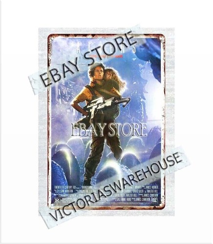 1986 ALIENS horror movie poster thriller scary metal tin sign bedroom ...