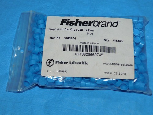 FISHERBRAND 0566974 CAPINSERT FOR CRYOVIAL TUBES BLUE QTY 500 | eBay