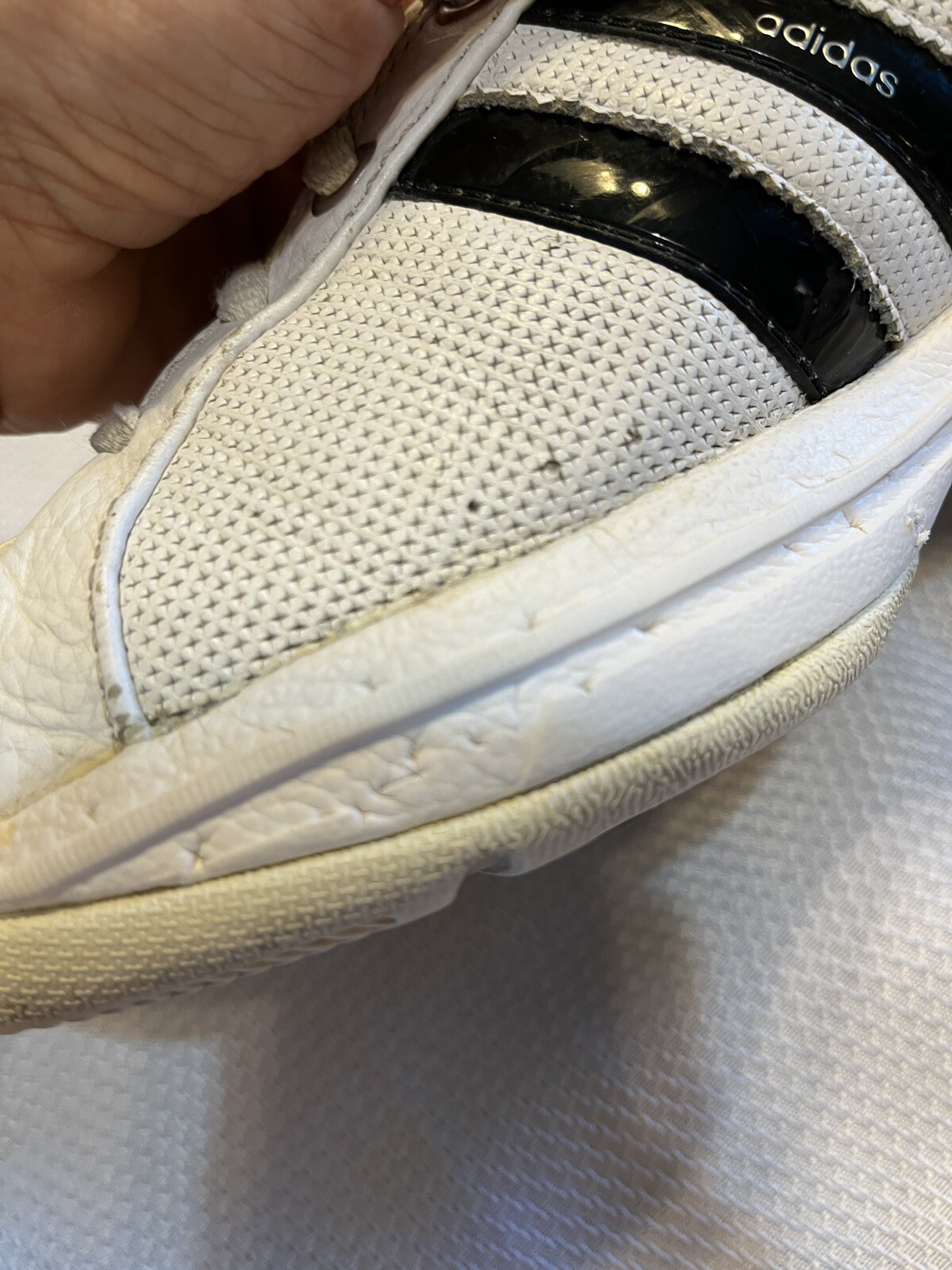 Adidas Mens Walking Running Shoes Clam Shell Toe Whit… - Gem