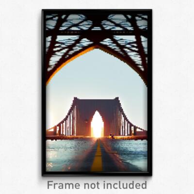 Pixel Art Poster - Insane Bridge (8 Bit Psychedelic Trippy Video Game ...