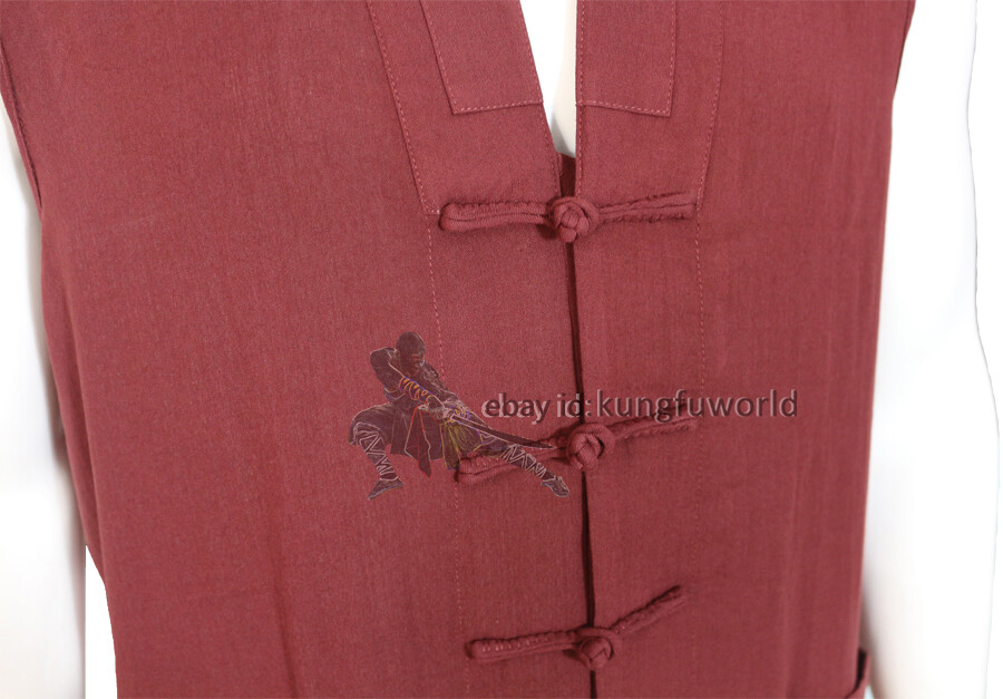 25 Colors Buddhist Monk Long Vest Meditation Robe Kung fu Suit Shaolin ...