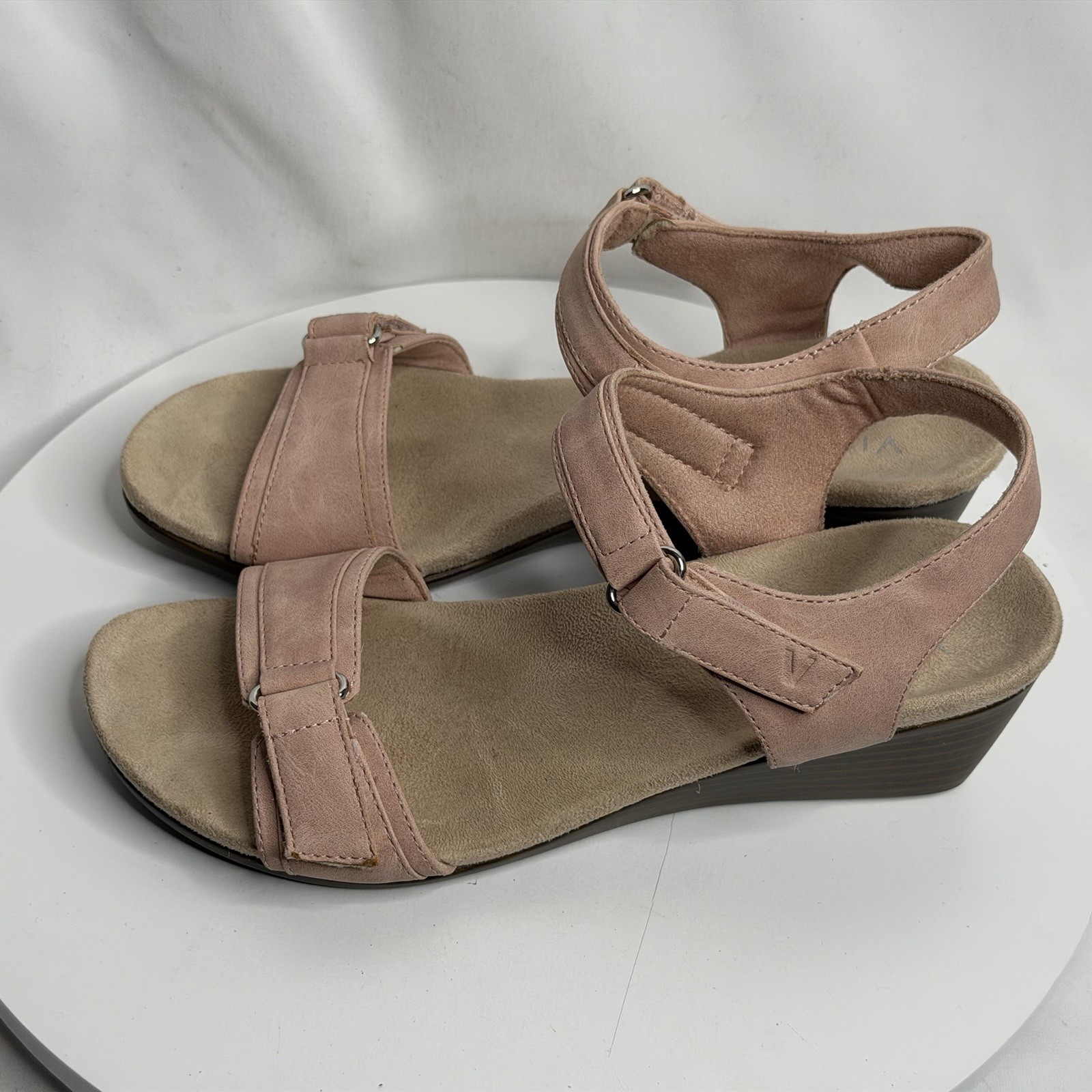 Vionic Adelaide Ankle Strap Comfort Wedge Sandals Womens Size 7.5 Pink ...