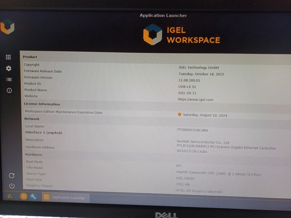 IGEL UD6 H830C Intel Celeron J1900 1.99GHz CPU 2GB Ram 4GB Flash Thin ...