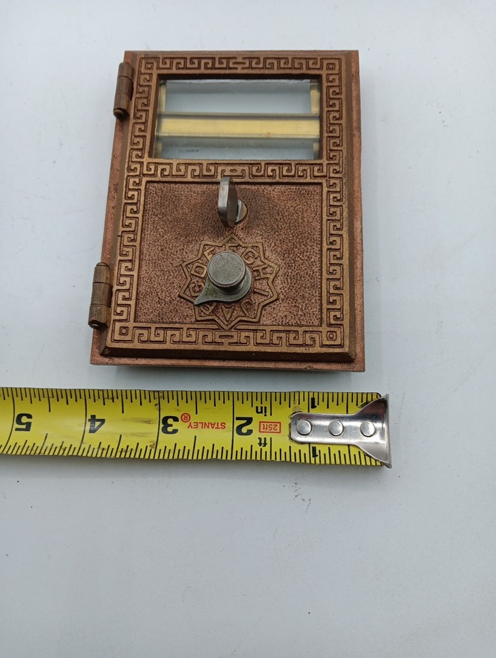 Vintage Antique US Post Office Brass PO Box Door With Combination | eBay