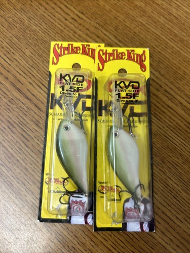 2 Strike King KVD 1.5 Flatside Crankbait Shizzle Color Lure Lot of 2 | eBay