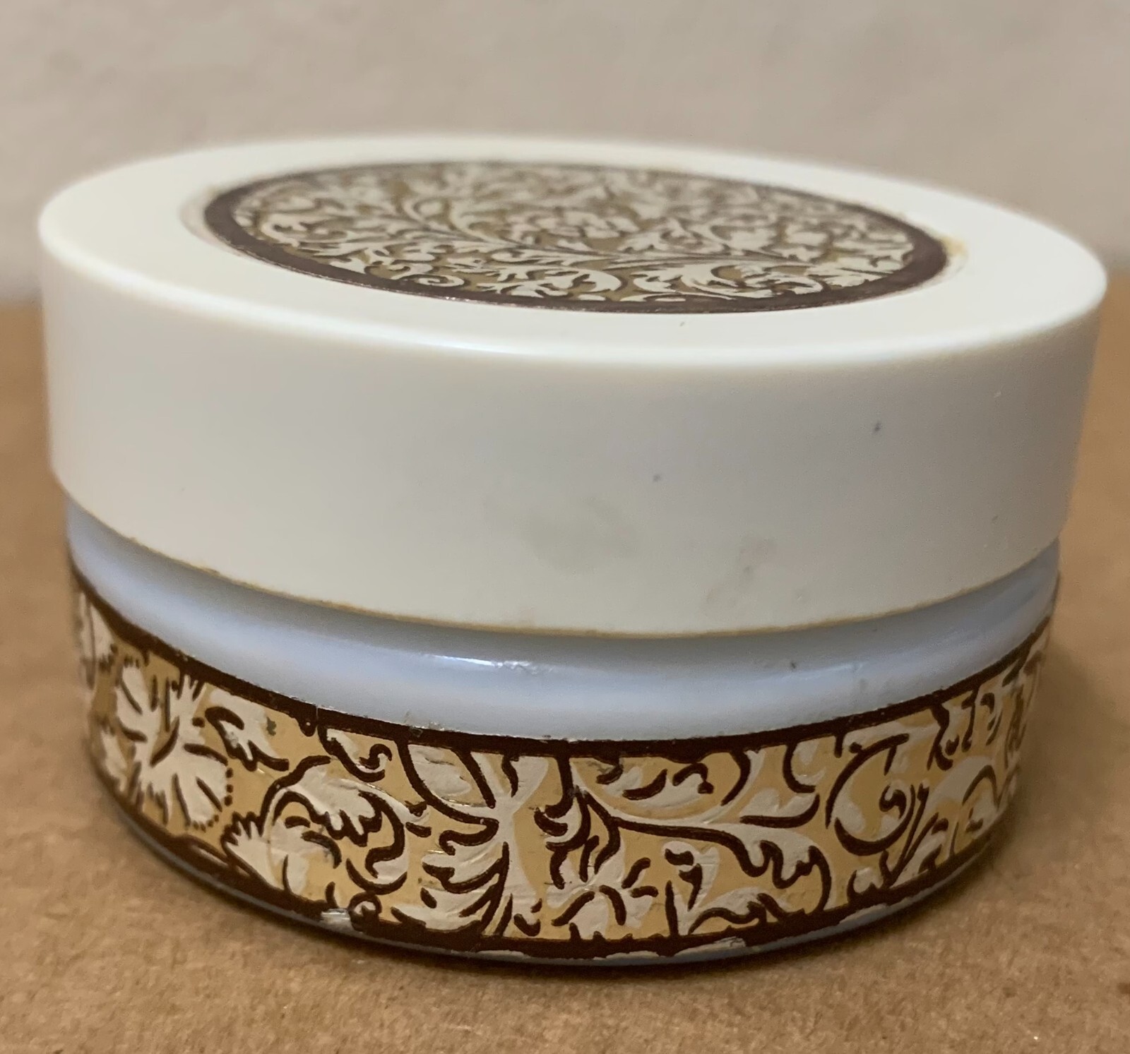 Vintage milk Glass Jar Revlon Ultima II Eye Cream EMPTY 1/2 oz ...