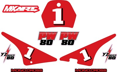 Yamaha PW 80 PEE WEE 80 number plate graphics replica kit | eBay Australia