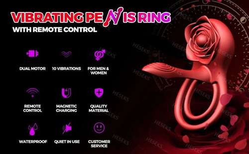 Vibrating Cock Ring Penis Ring Delay Vibrator Clitoral Stimulator Penis ...
