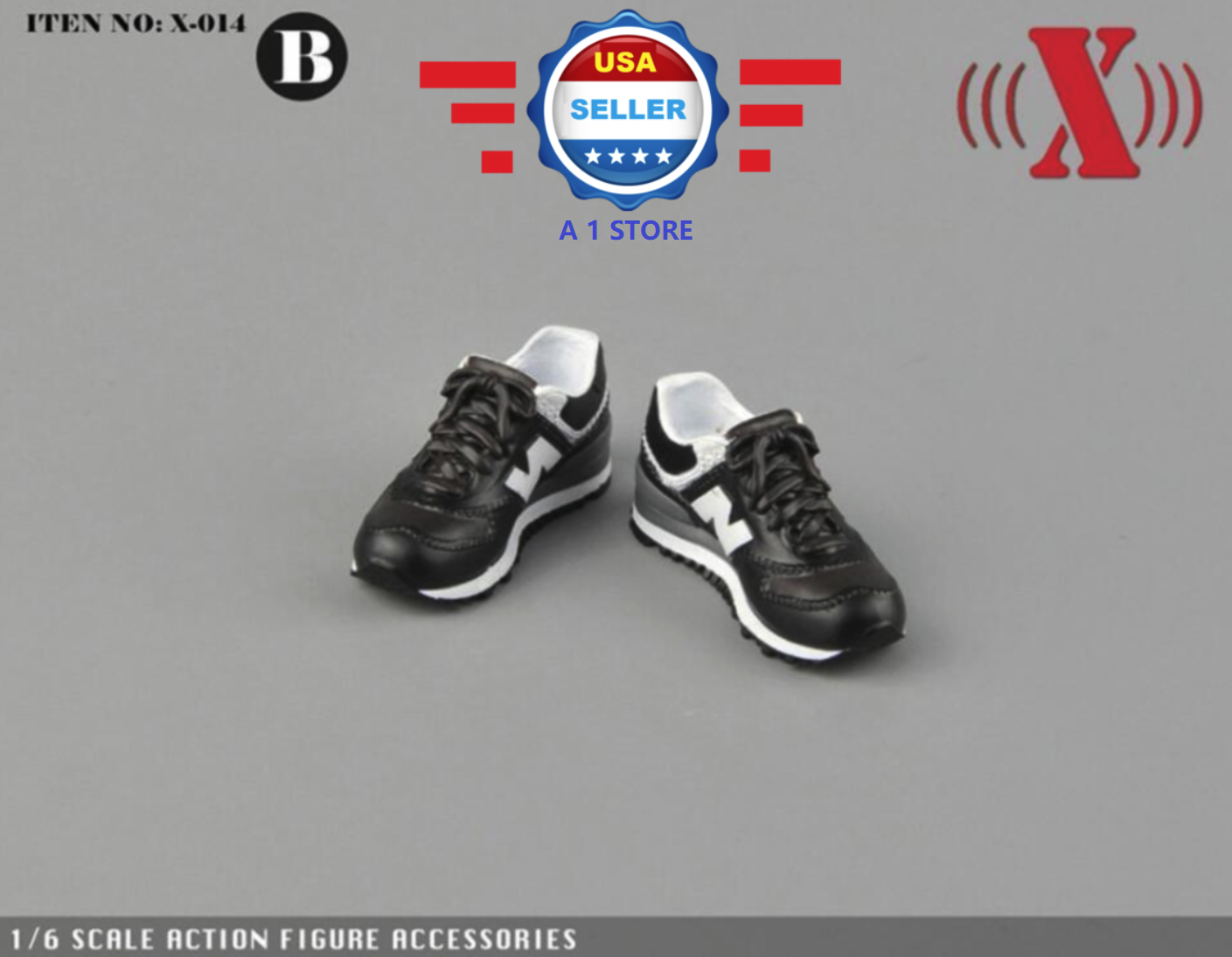 X-TOYS 1/6 SCALE BLACK SPORT Sneakers Shoes for 12'' MALE Action Figure ...